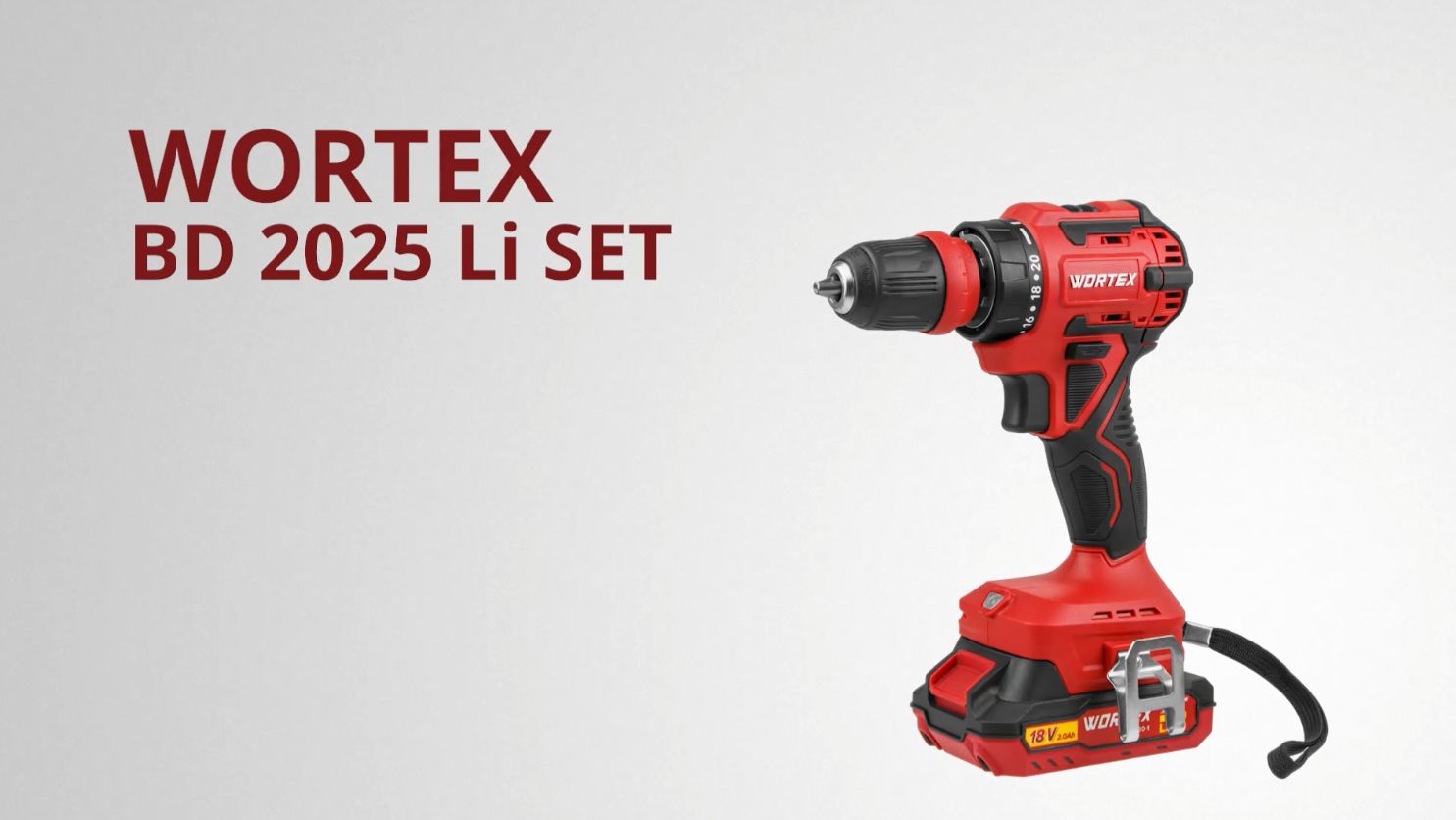 WORTEX BD 2025 Li SET Аккумуляторная дрель-шуруповерт