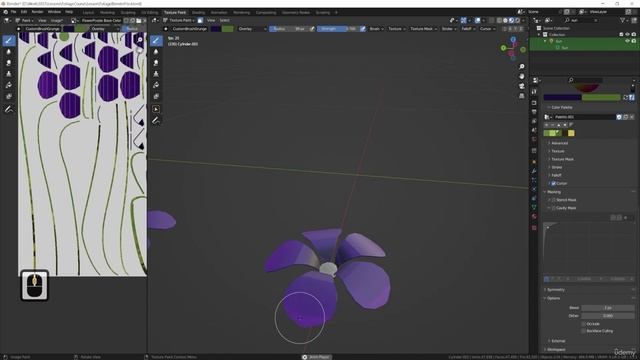 13. Section 13 – Purple Flower 3D foliage