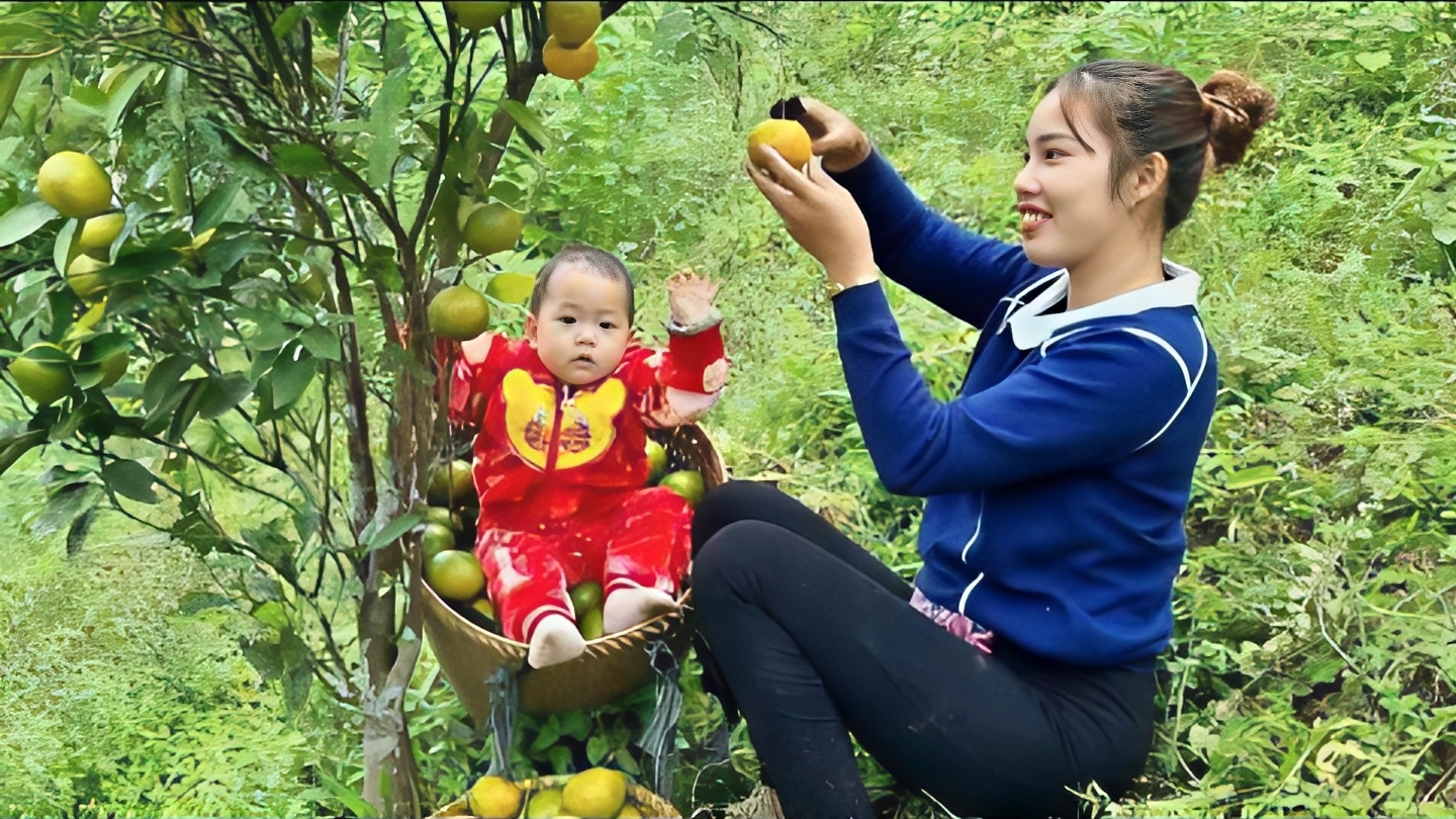 Дуонг. Мама поневоле. Собираю апельсины на продажу. Веду хозяйство. 9 серия