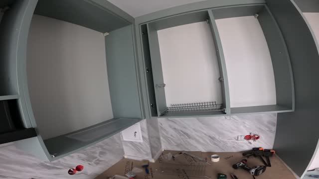 Зелёная кухня (9). Сушка, фасады.