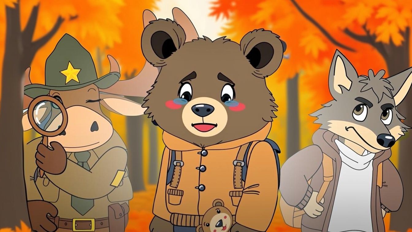 Медвежонок заблудился🐻 Сказка - Мультик  о дружбе и помощи!