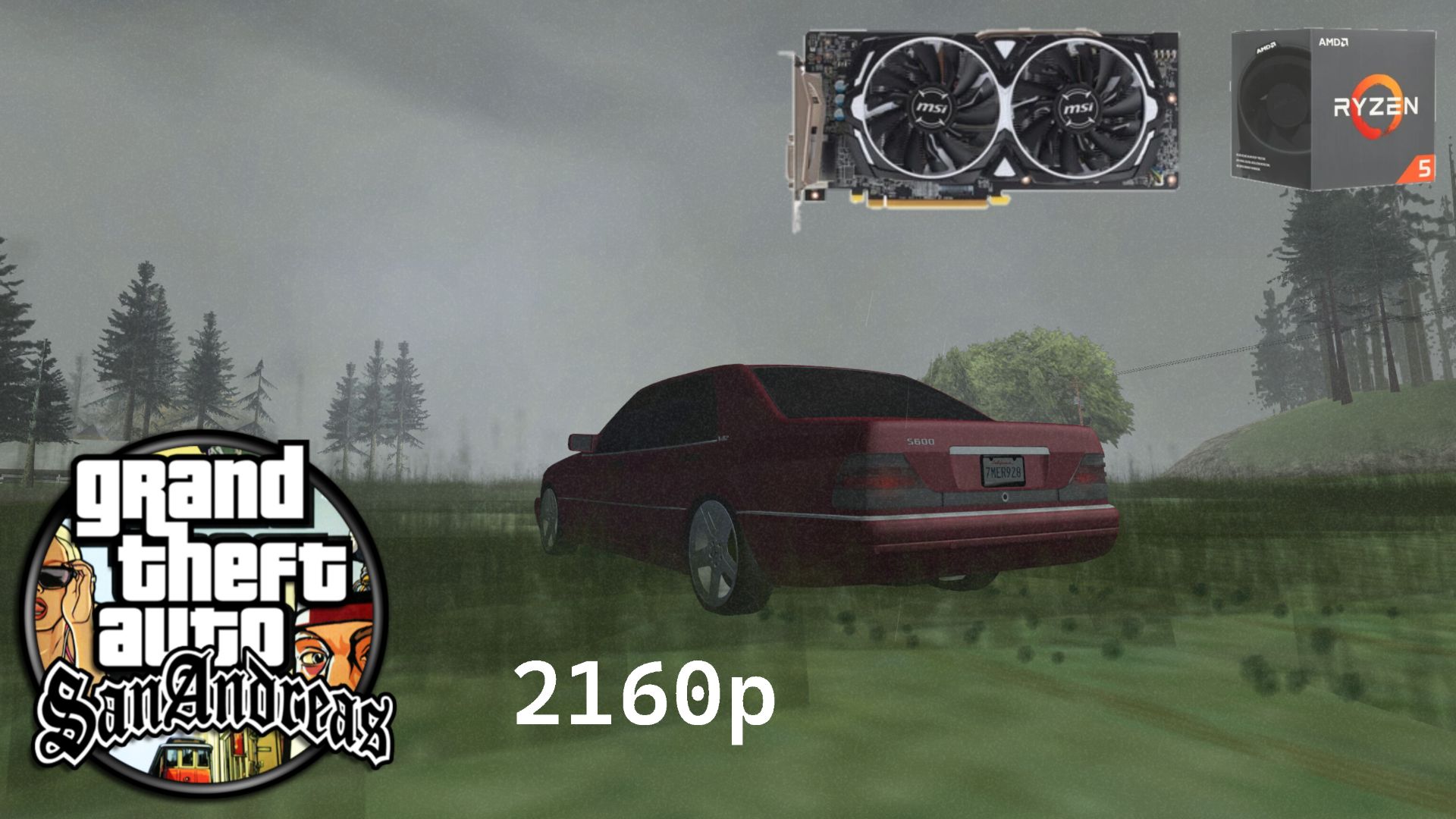 GTA San Andreas - RX 580 8GB - R5 1600 AF - Максимальные настройки - 2160p