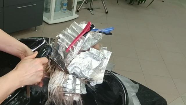 Аиртач блонд. Окрашивание волос.