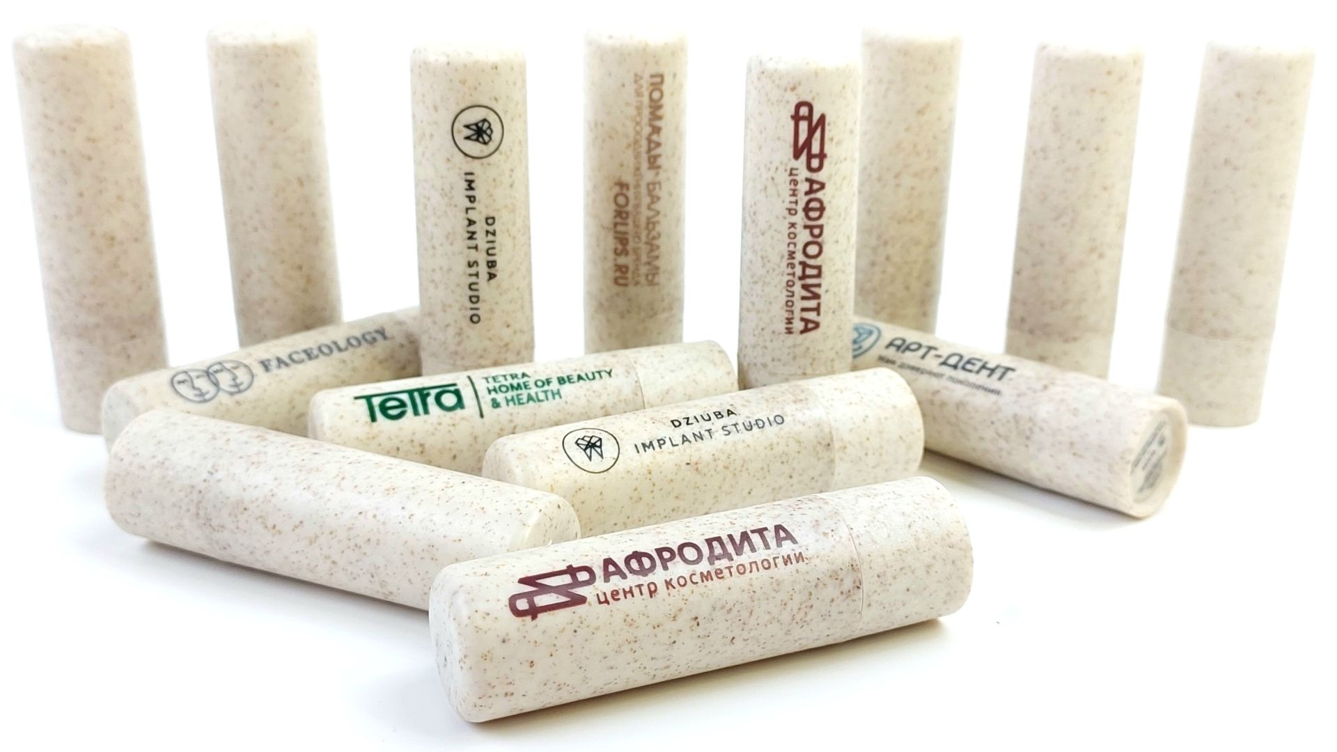 Помады из эко пластика Lapps с логотипом на заказ от 2-5 дней