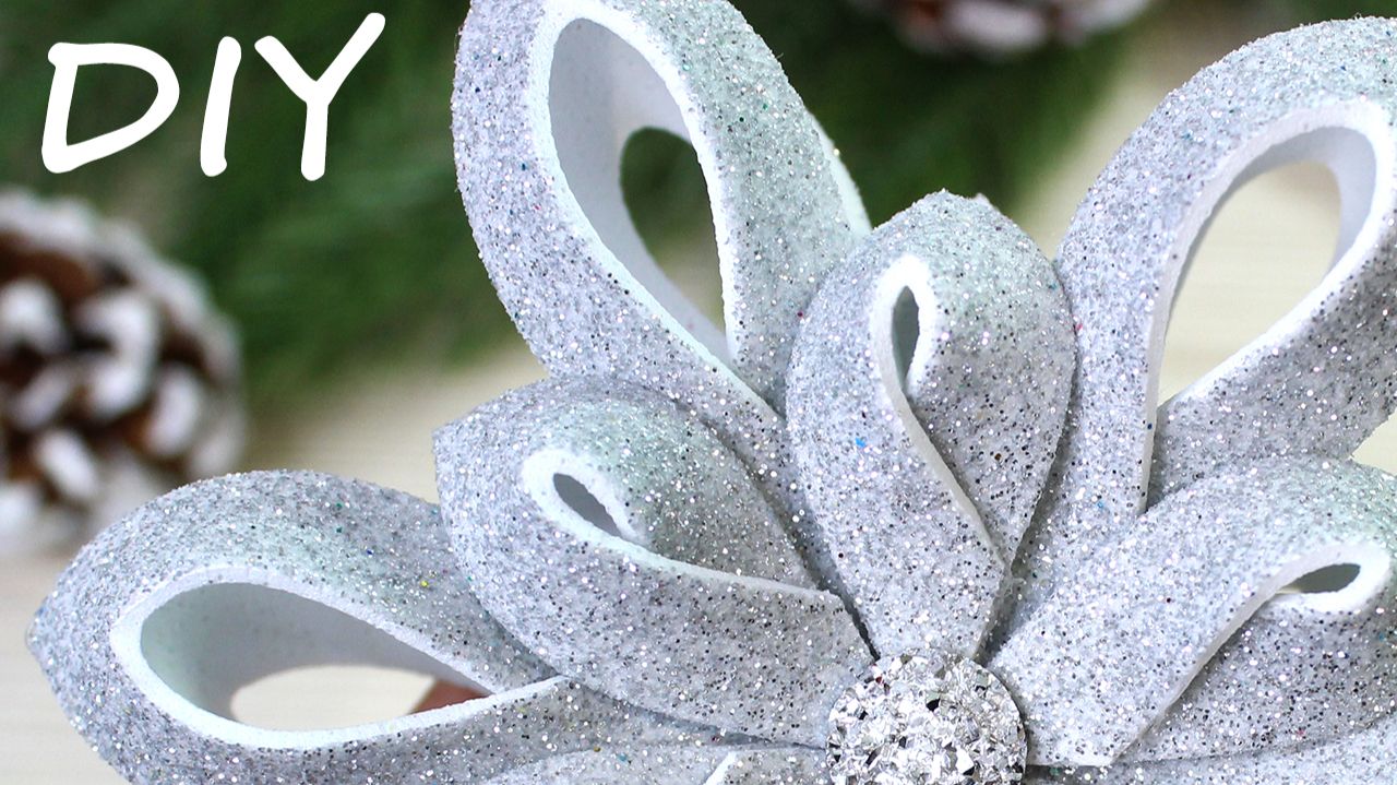 Снежинка на ёлку своими руками быстро и просто. Новогодний мастер-класс