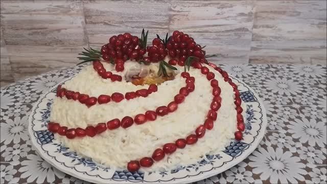 Новогодний салат. Гранатовый браслет. ПОПУЛЯРНЫЙ САЛАТ. Салат на Новый Год, новогодний стол