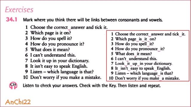 Unit 34 Speak it, write it, read it - English Pronunciation in Use Elementary