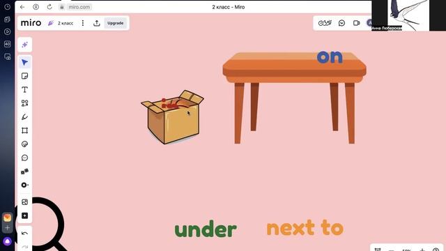 On in under next to - 2