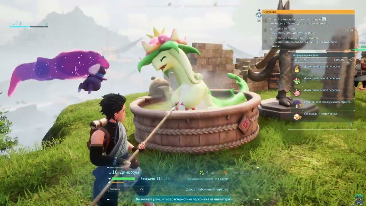 [PC] [6] Palworld Co-oP - Нашли город и отбили нападение палов на базу