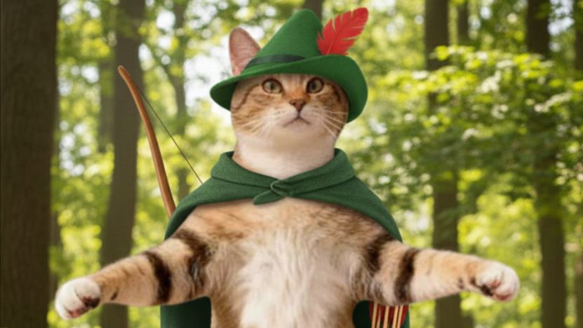 Робин кот... не разбойник он, он честь и зло))