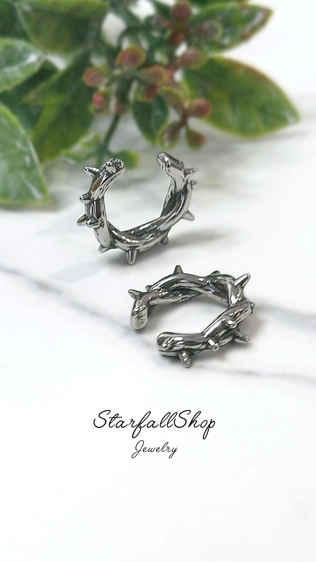 Стильный кафф без прокола "Терновые шипы" от StarfallShop