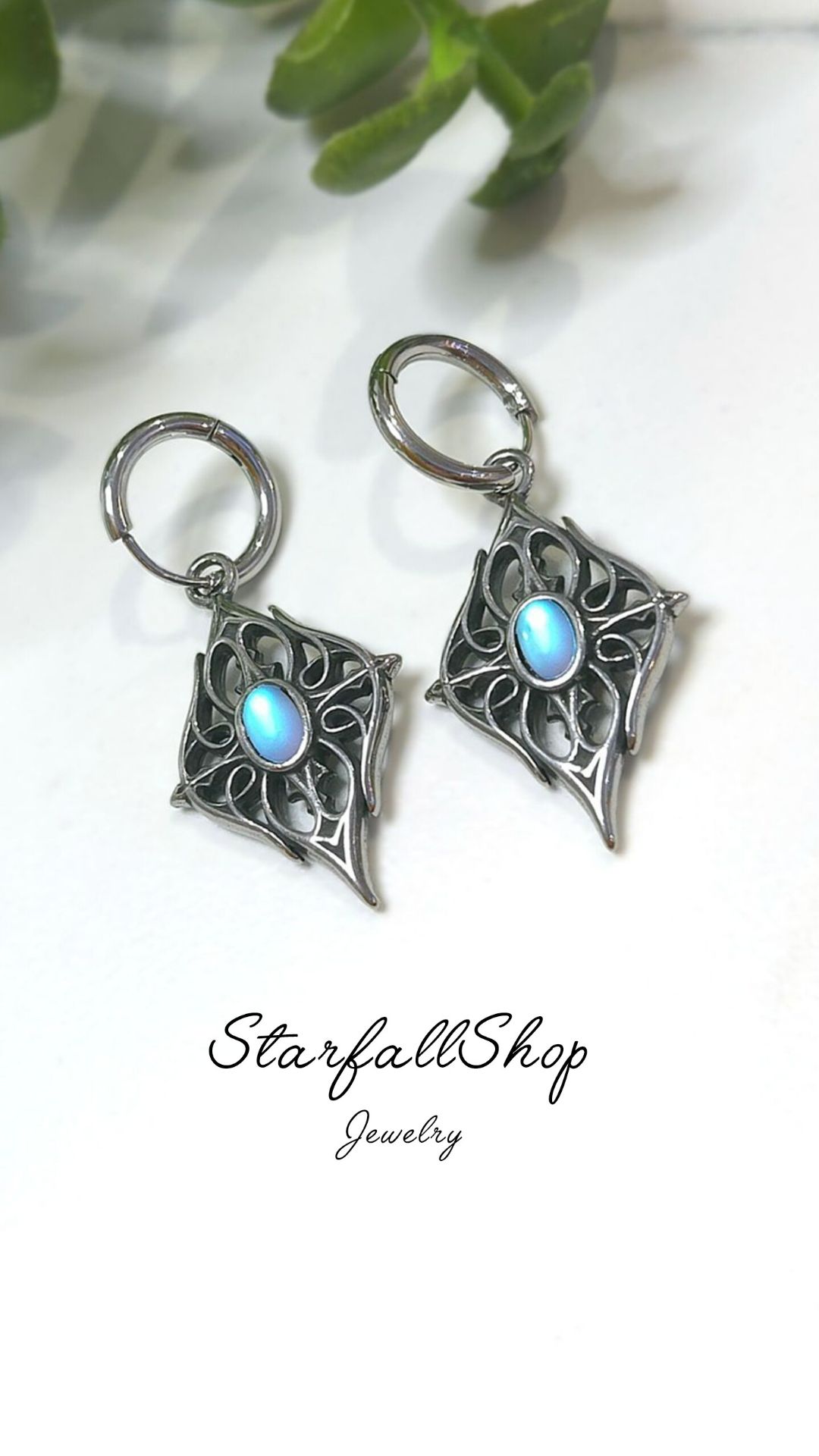 Серьги-конго с подвесками "Небесные орнаменты" от StarfallShop