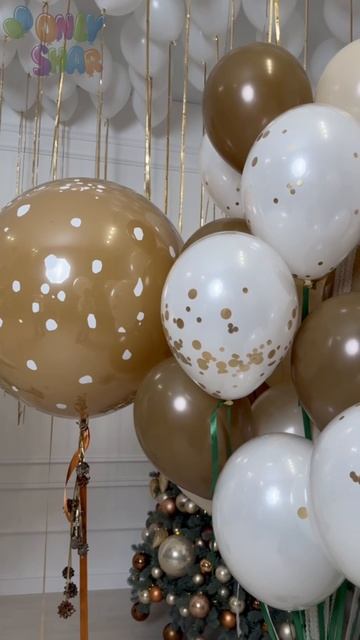 Гелиевые шары с рождественским оленем