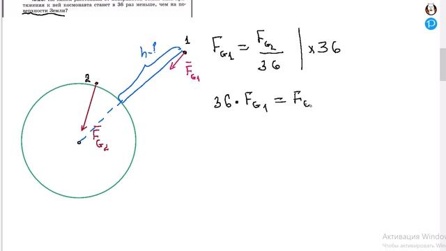 Применение закона всемирного тяготения (з1)