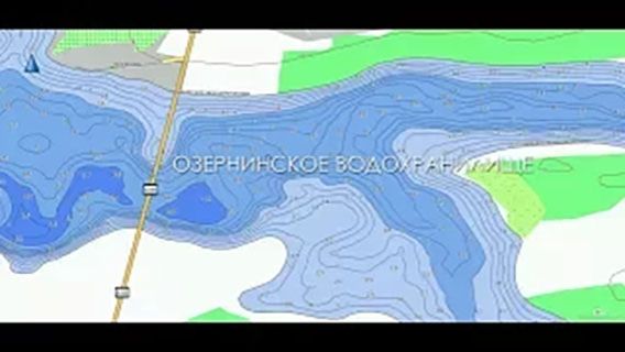Озернинское водохранилище 3D(рельеф)