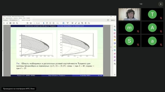 Заседание от 03.12.2025. Докладчик: Ревина Светлана Васильевна (ЮМИ ВНЦ РАН, ЮФУ)