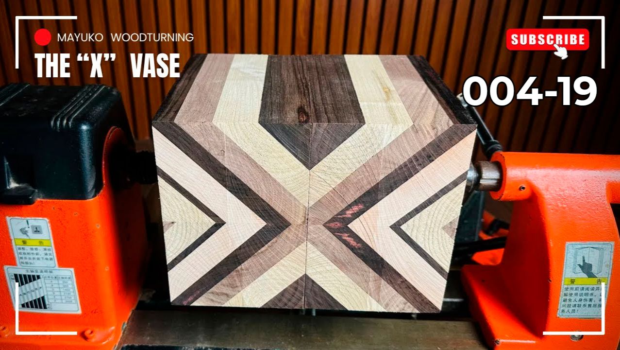 Сегментное точение дерева Ваза из дерева своими руками Токарка по дереву №004_19