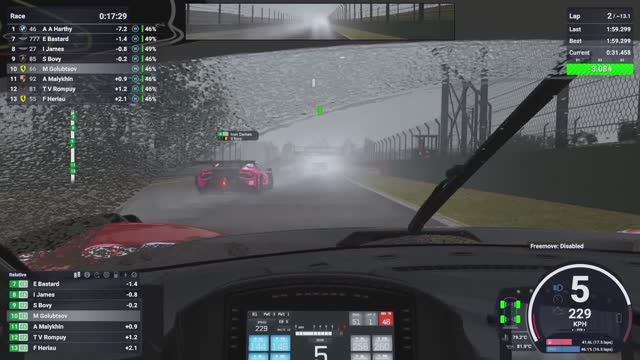 Lemans Ultimate под дождем! Interlagos LMGT3 Ferrari 296. Не скользко...