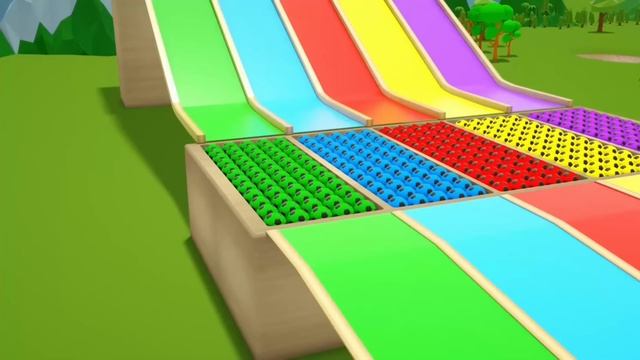 Разноцветные машинки | разноцветные шарики | детям