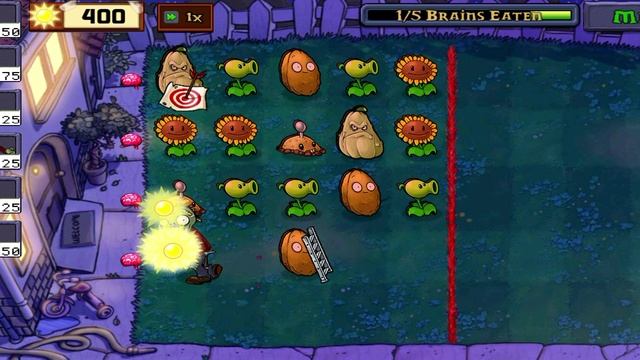 Прохожу "Уандер с тремя хитами" в PVZ 1