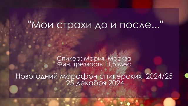 Спикерская на Новогоднем марафоне спикерских D.A.,Мария, г. Москва