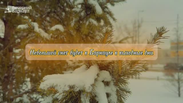Небольшой снег будет в Барнауле в выходные дни