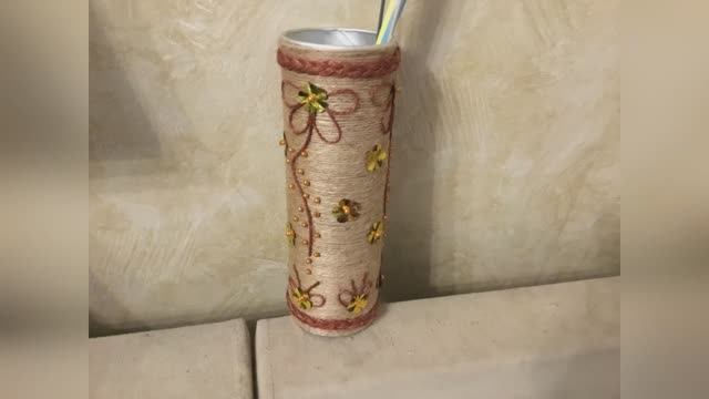 Джут покрасила морилкой! Как вам новая идея_