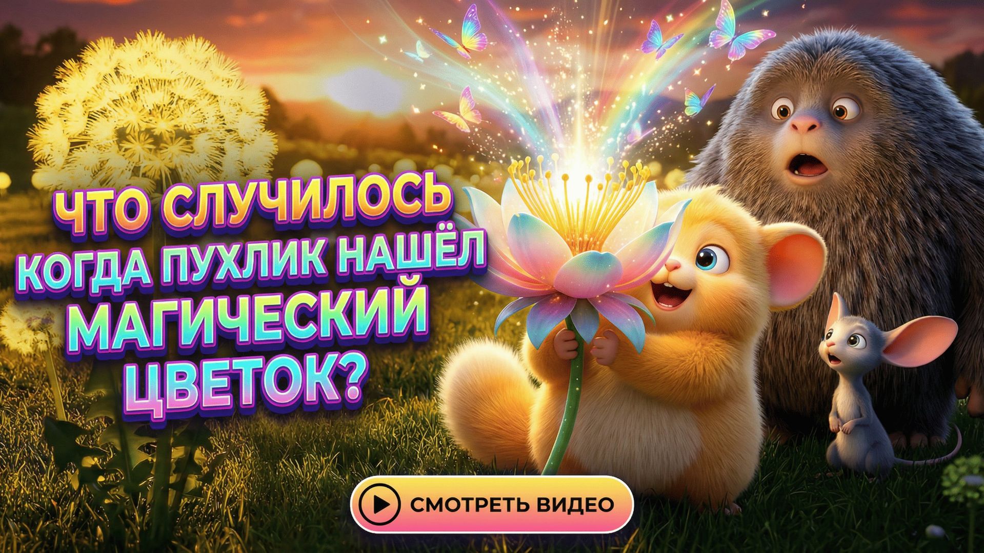 Что случилось когда Пухлик нашел магический цветок?