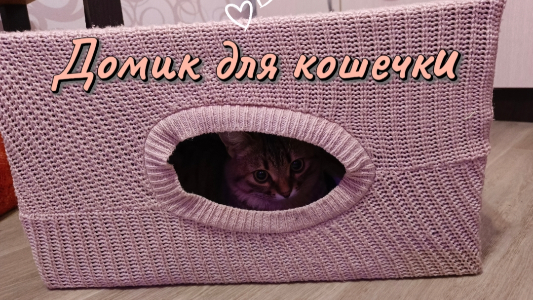 😺 Домик для кошки своими руками