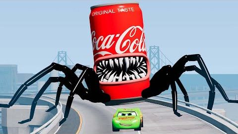 Эпический побег из Зомби-Пожирателя Молнии Маккуина, Пожирателя Кока-Колы _BeamNG.Drive