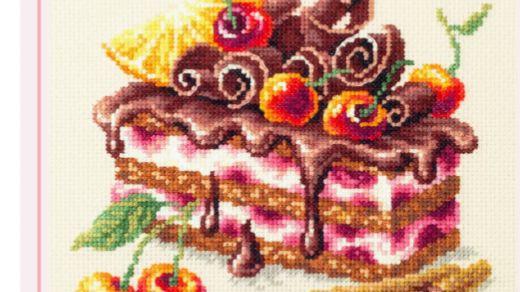 Отшив проект от Чудесной иглы "Вишнёвый торт" 9