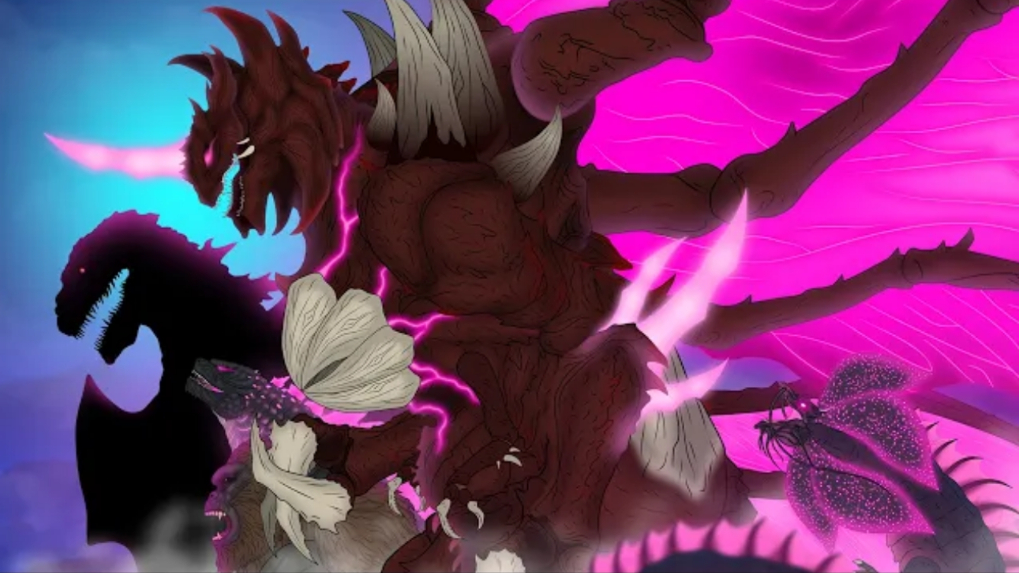 Эволюцианирувавший Разрушитель против Годзилы Эволюция Конга и Шимо