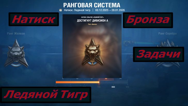 Натиск Ледяной Тигр Бронза Задачи на Урон