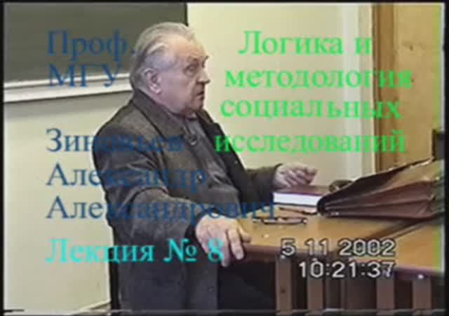 А.А.Зиновьев - Логика и методология социальных исследований Лекция 8 (5 ноября 2002)