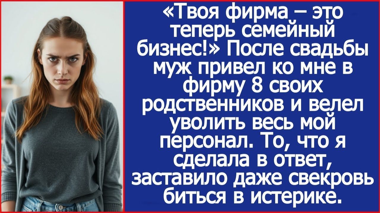 «Твоя фирма – это теперь семейный бизнес!» | ИСТОРИИ ИЗ ЖИЗНИ | АУДИО РАССКАЗЫ