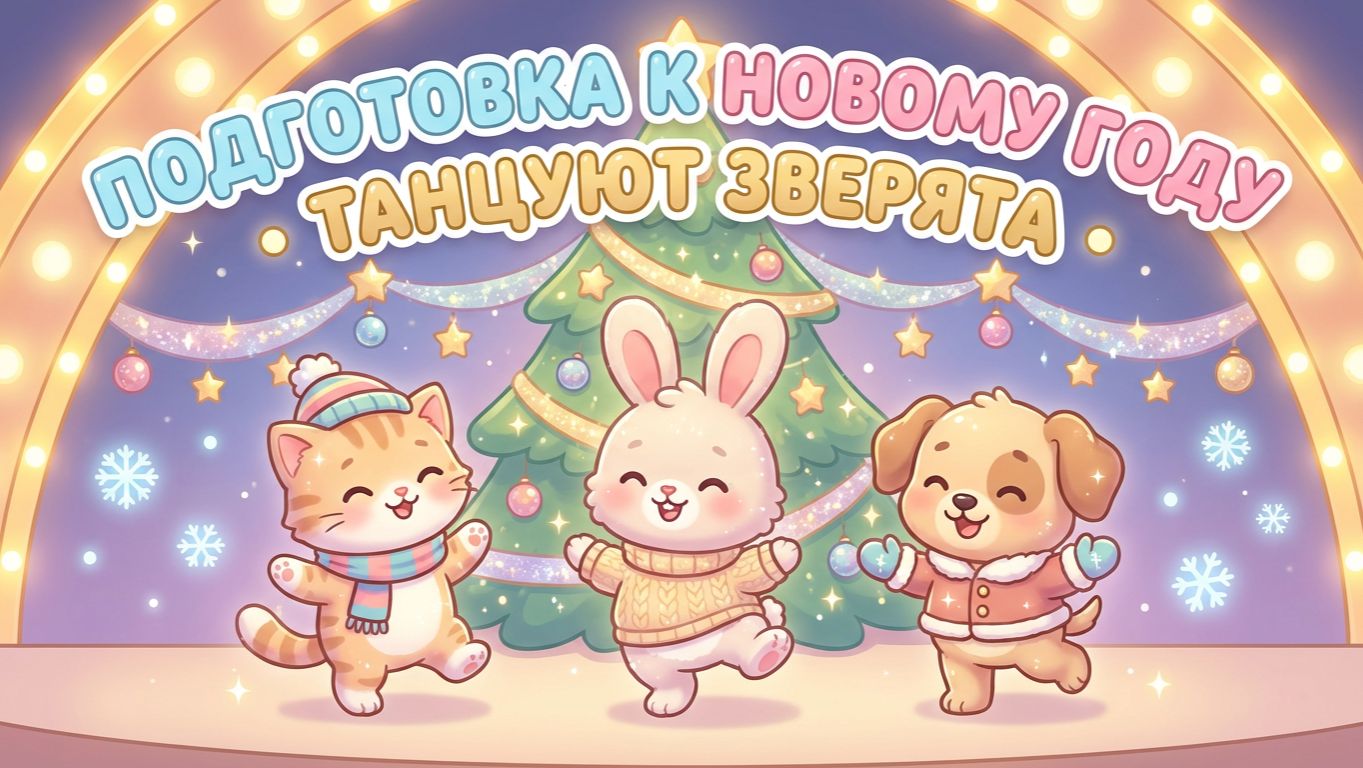 Танцуют Зверята! Праздничная детская песенка! ❄️