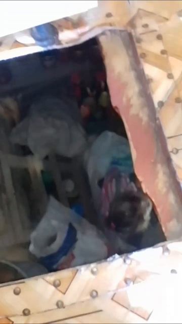 В деревне. в погреб за картошкой