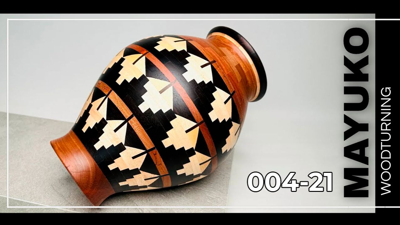 Ваза на токарном станке Токарка по дереву Сегментное точение №004_21