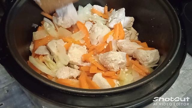 Приготовили плов в мультиварке!