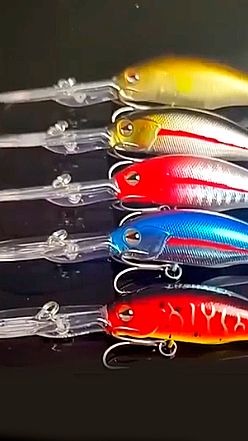 Копия -	O.S.P Power Dunk F 57 (от LUSHAZER) Диповый кренк на Окуня / Судака - воблер с Алиэкспресс