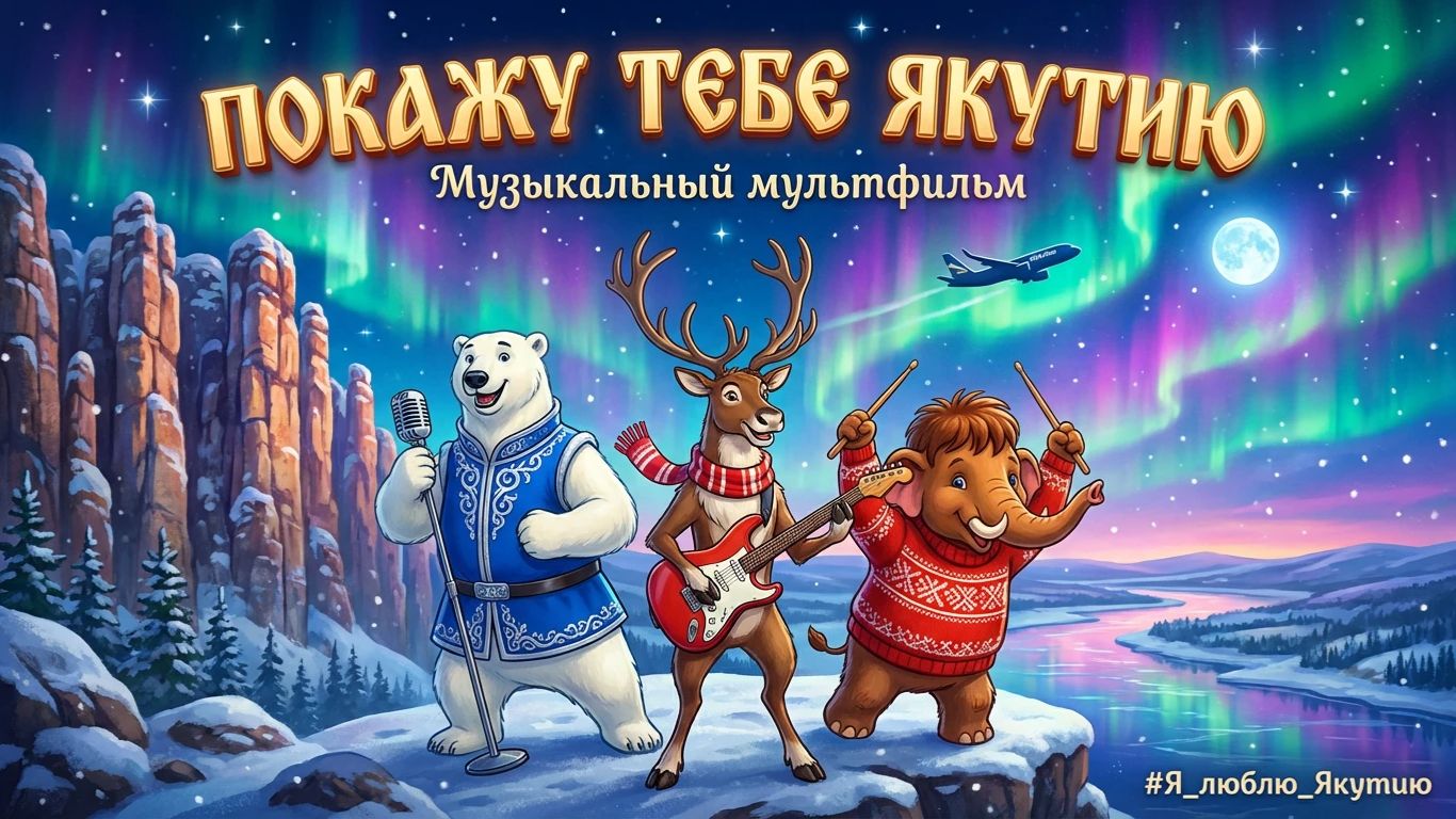 Мамонтёнок, Олень и Медведь поют о Якутии | Добрый мультфильм для детей и всей семьи