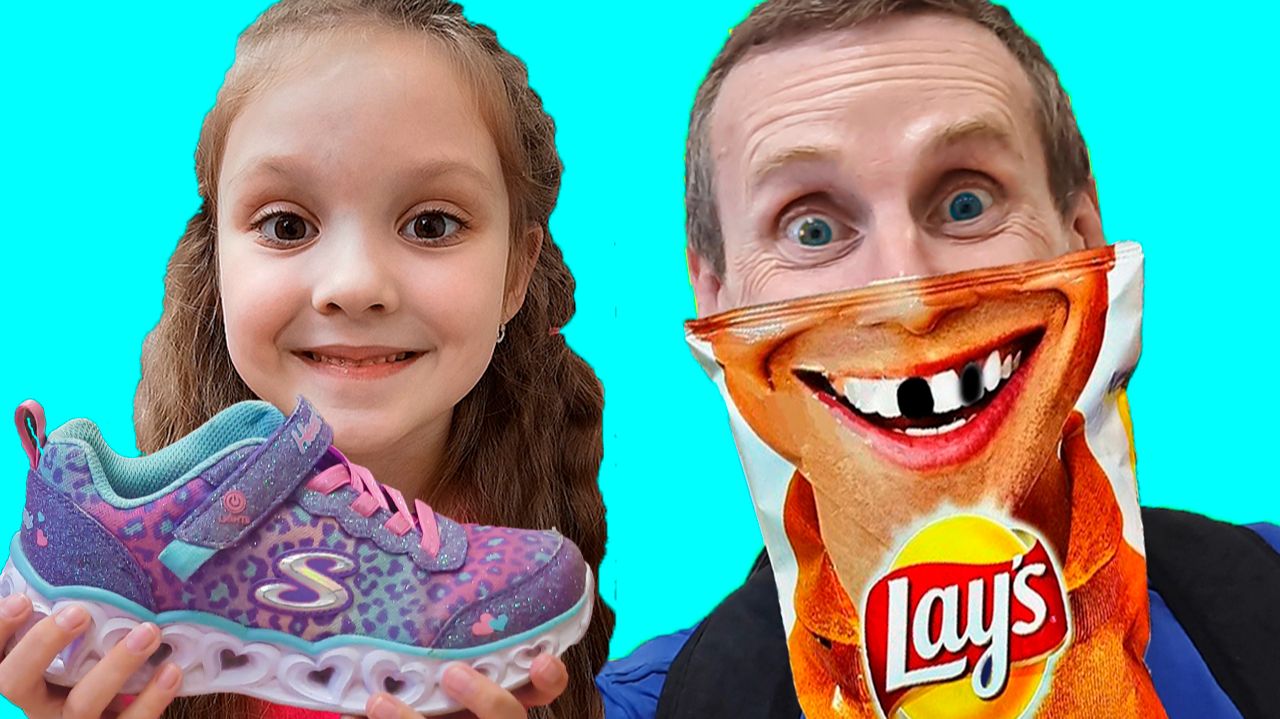 Лиза с папой и их забавная история с чипсами /  Видео для детей  малышей / Большой сборник