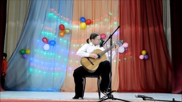 Дарья Головина - "Полька", соло на гитаре