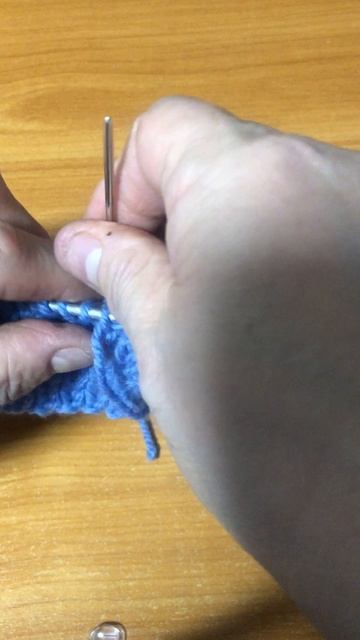 Закрытие петель иглой у резиночки 1Х1