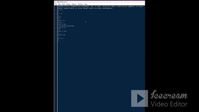 ПИТОН IDle обучение. Математические операторы, кто они и с чем их едят.