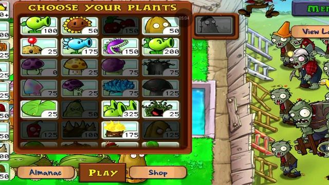 Прохожу "Бесконечное выживание" в PVZ 1 № 4