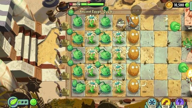 Прохожу Античный Египет уровни 5-7 в PVZ 2