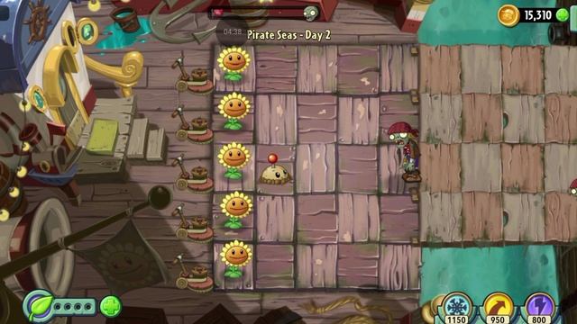 Прохожу Пиратское море уровни 1-3 в PVZ 2