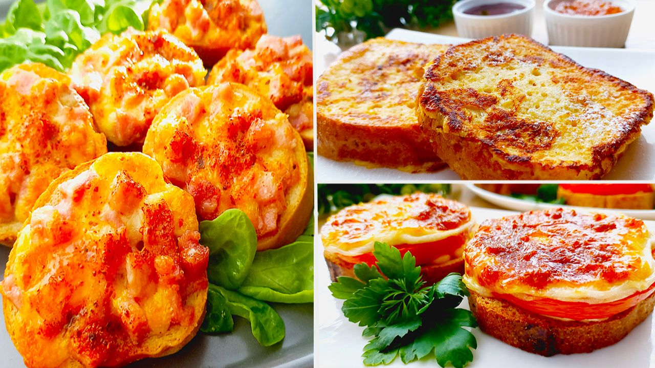 Хрустящие бутерброды за 5 минут ! Лучший завтрак или перекус на каждый день! 🔝 Топ-3 потрясающих