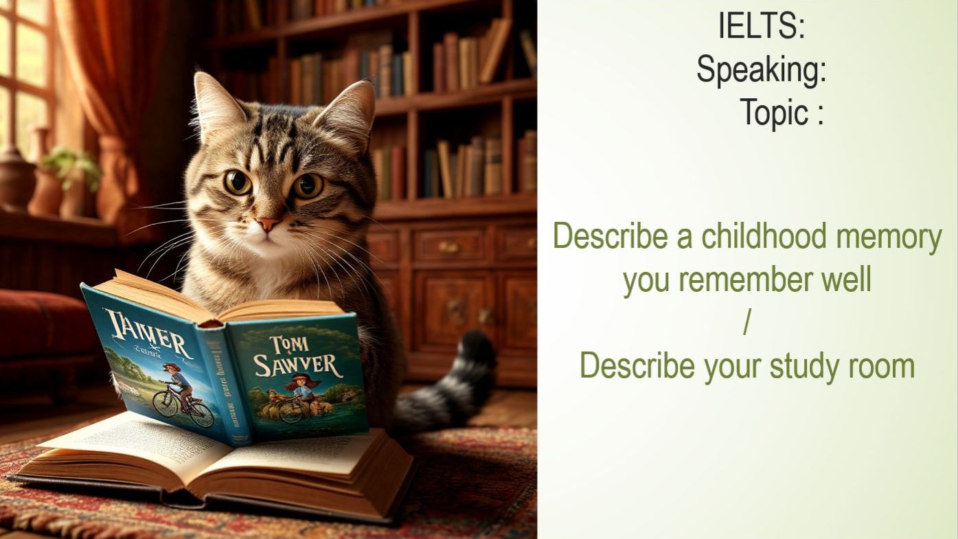 IELTS # 10: Describe a childhood memory you remember well  / Describe your study room